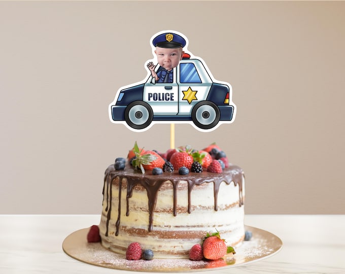 Custom Police Car Cake Topper, Police Party Decor, Police Retirement ...