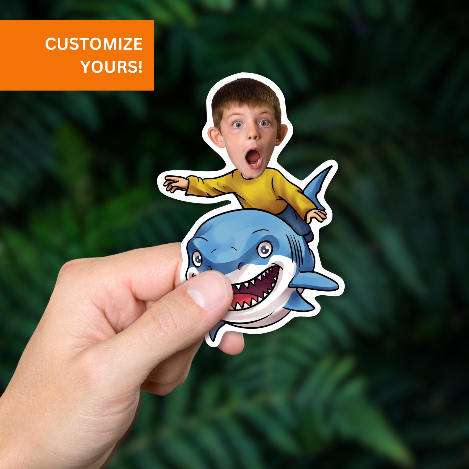 Shark Personalized Face Cupcake Toppers, Custom Baby Face Cupcake ...