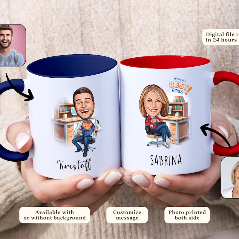 Cartoon Portrait Mug - Etsy