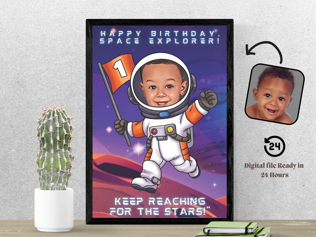 Astronaut Custom Caricature Custom Astronaut Cartoon Portrait From ...