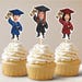 Graduation Photo Cupcake Toppers, Personalized Graduation Party Face ...