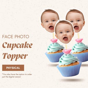 Face Cupcake Topper Baby Face Cupcake Topper Face Topper Cupcake Face ...