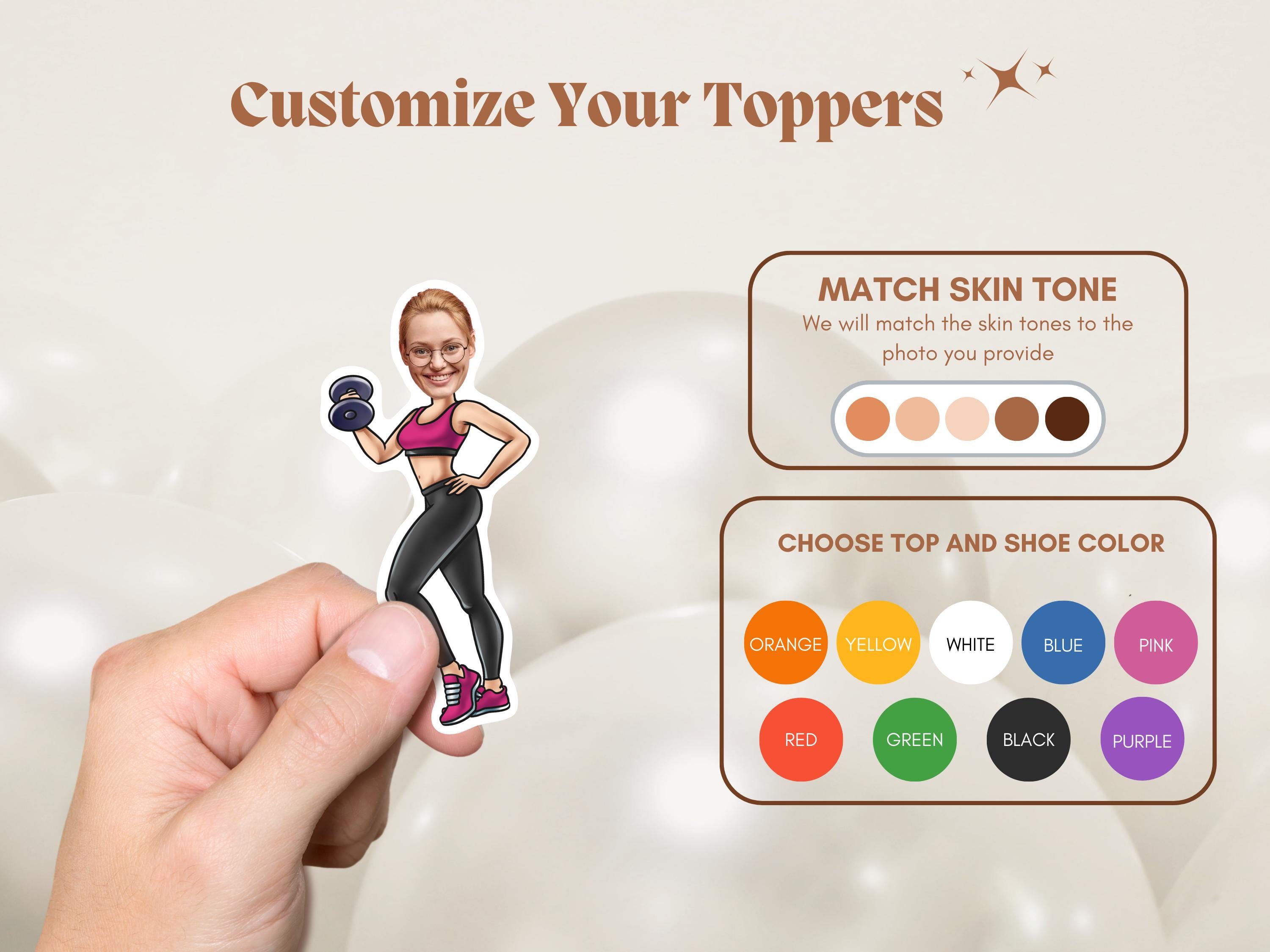 Fitness Trainer Cupcake Toppers Gym Cupcake Fitness Cupcake Toppers ...