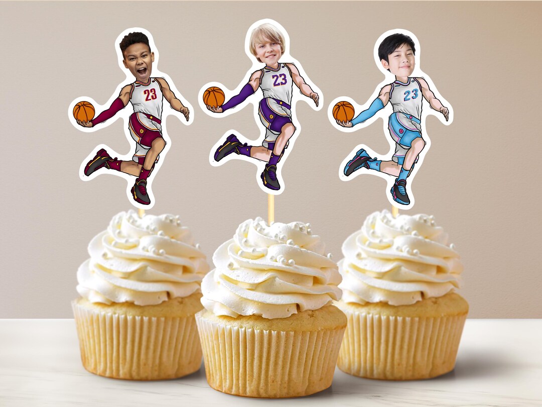 Basketball Dunk Cupcake Topper Custom Cupcake Topper Shoot Cupcake ...