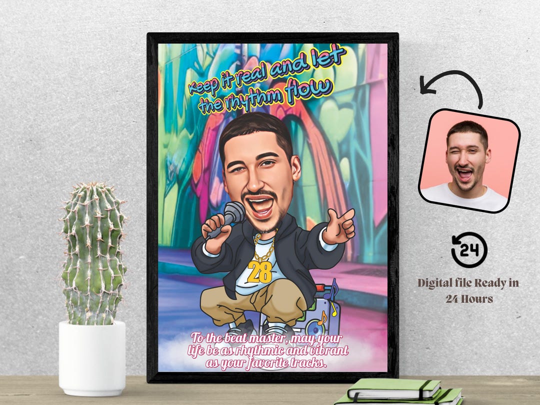 Custom Hip Hop Caricature Hip Hop Dancers Hip Hop Rapper Custom ...