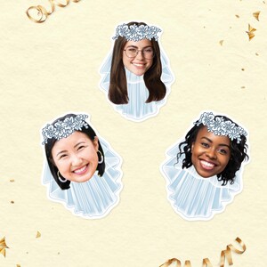 Bride to Be Stickers Bride Face Bachelorette Favors Table Decor ...
