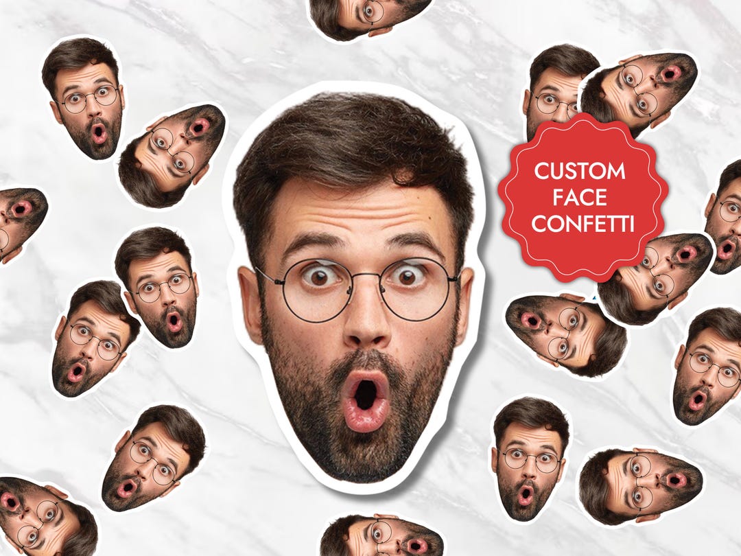 Personalized Face Confetti Photo Confetti Face Confetti Custom Face ...