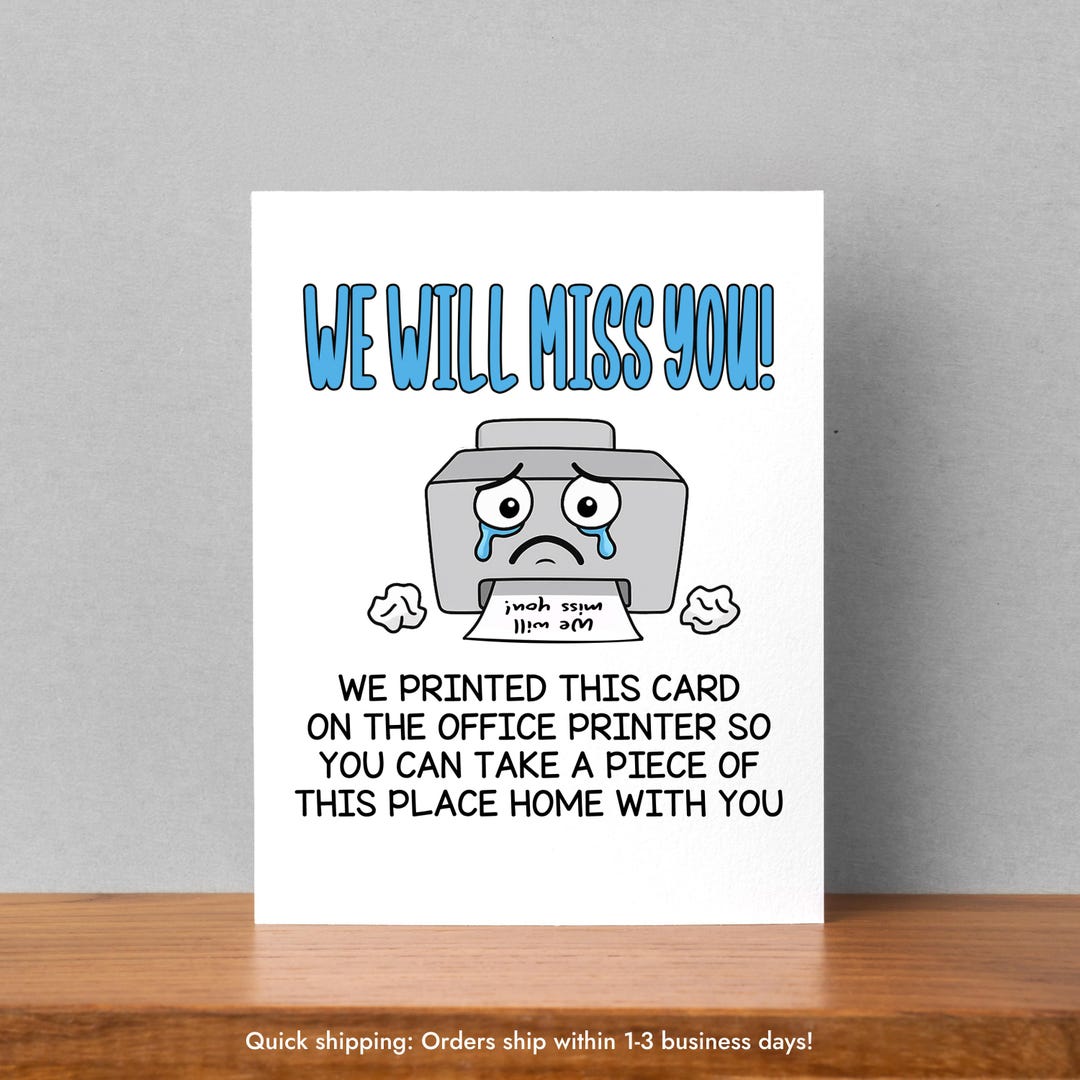Printable Going Away Card for Coworker or Boss Funny Going Away Gift ...