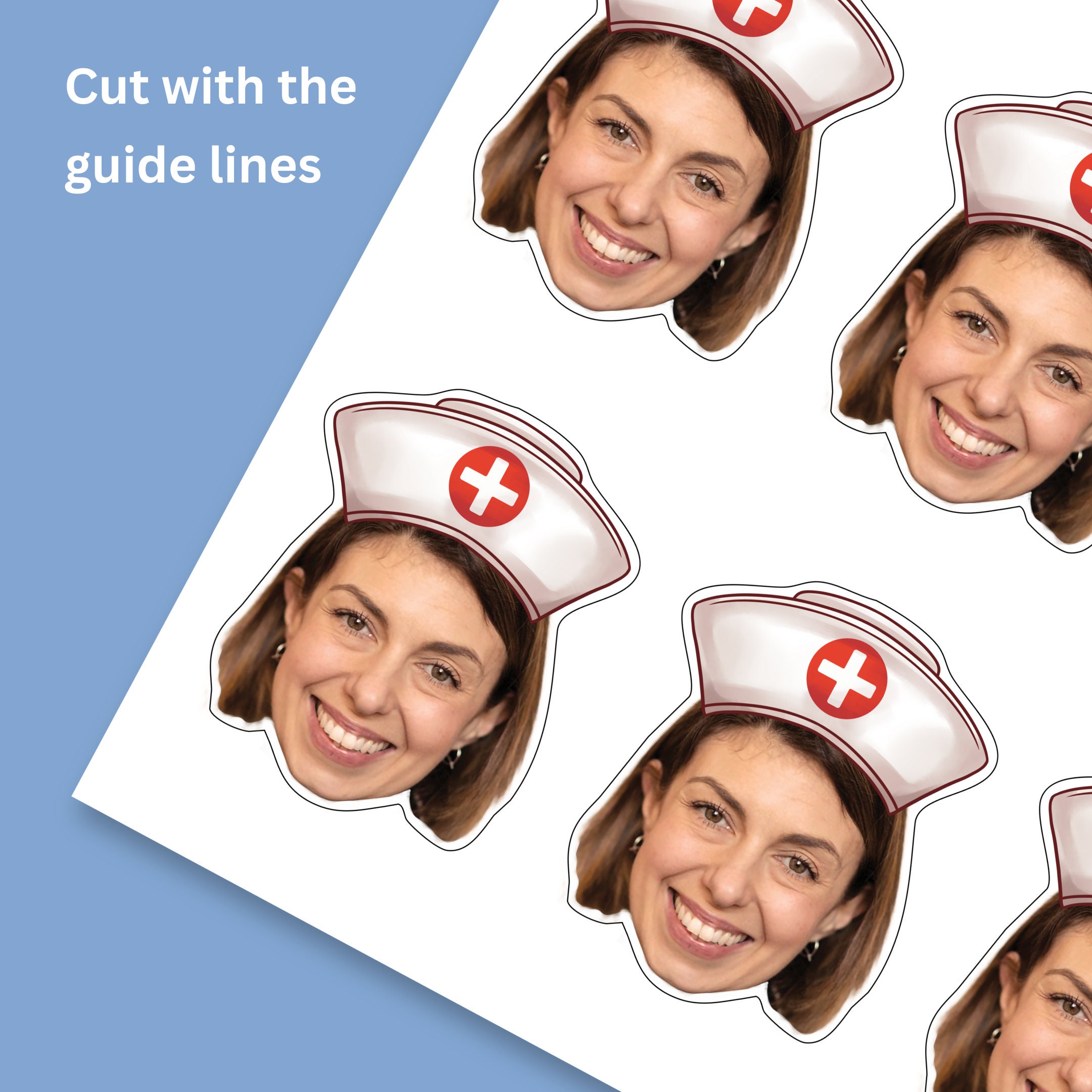 Nurse Personalized Face Cupcake Toppers, Personalized Nursing School ...