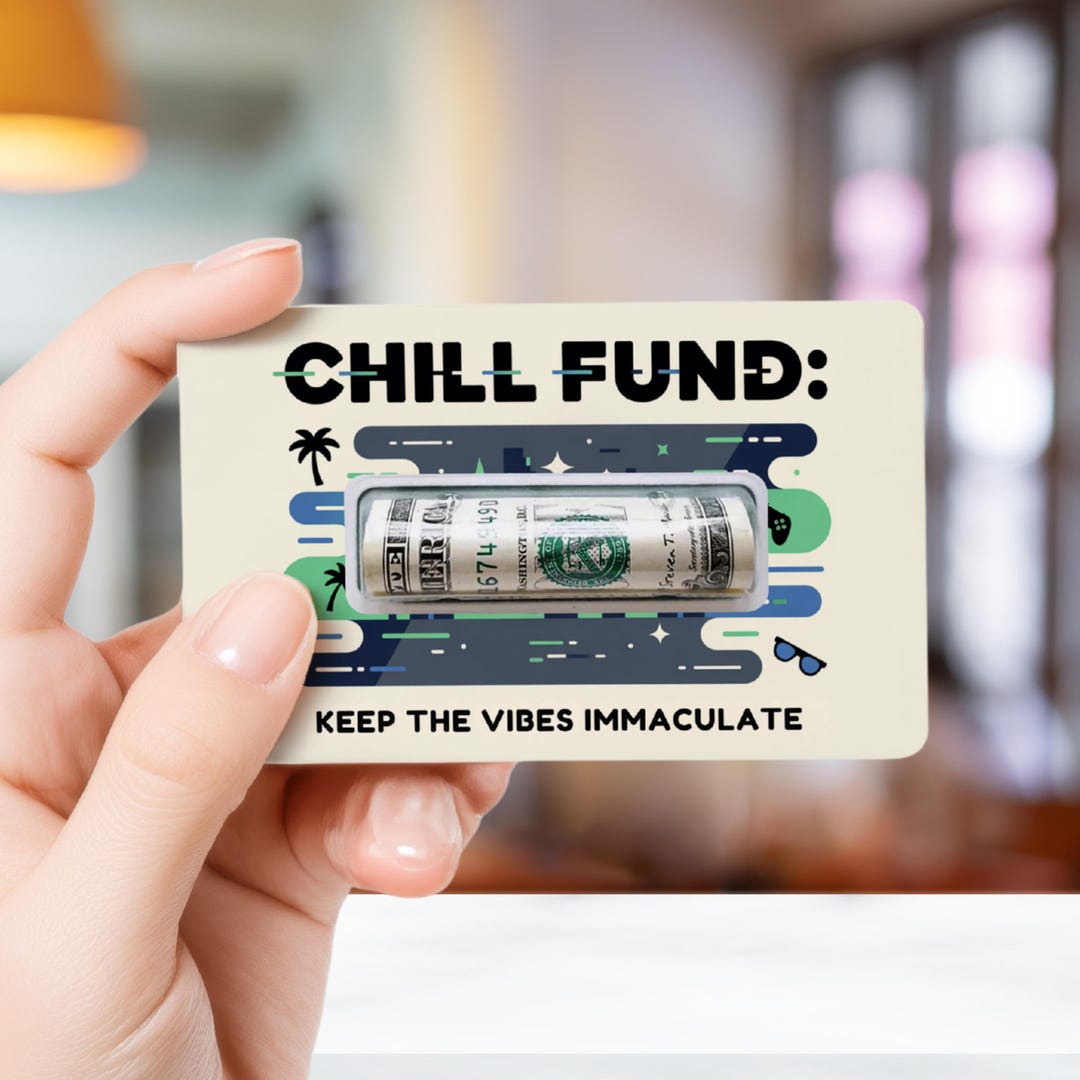 Money Holder - Chill Fund Gift Cash Card - Etsy
