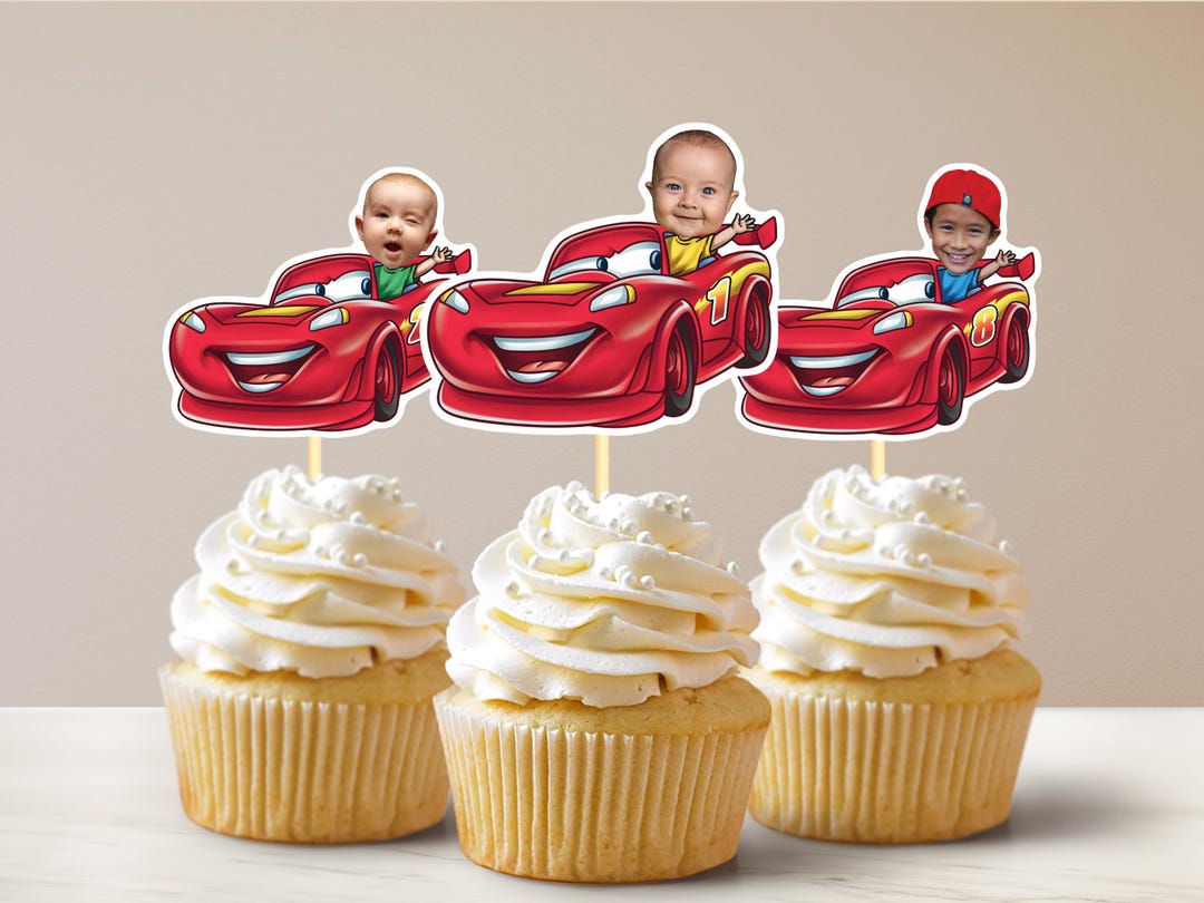 Custom Cupcake Toppers Car Cupcake Toppers Custom Photo Cupcake Toppers ...