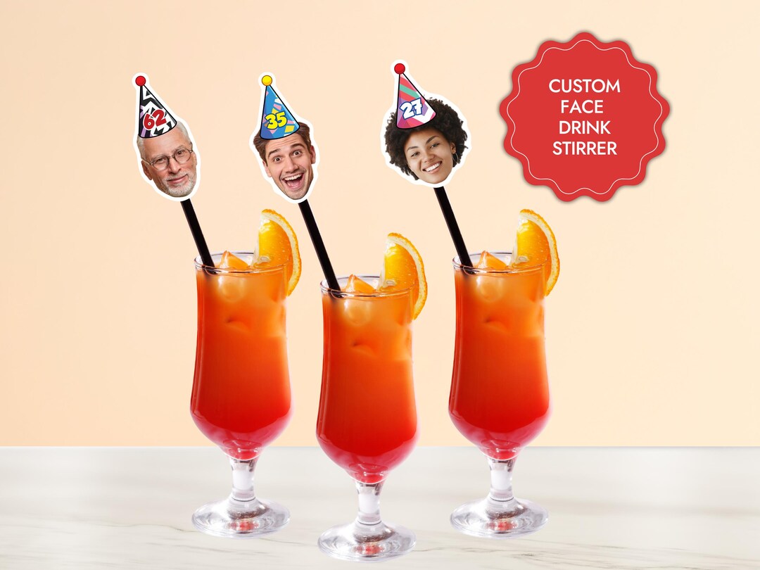 Custom Face Drink Stirrers Custom Cocktail Stirrers Custom Face ...