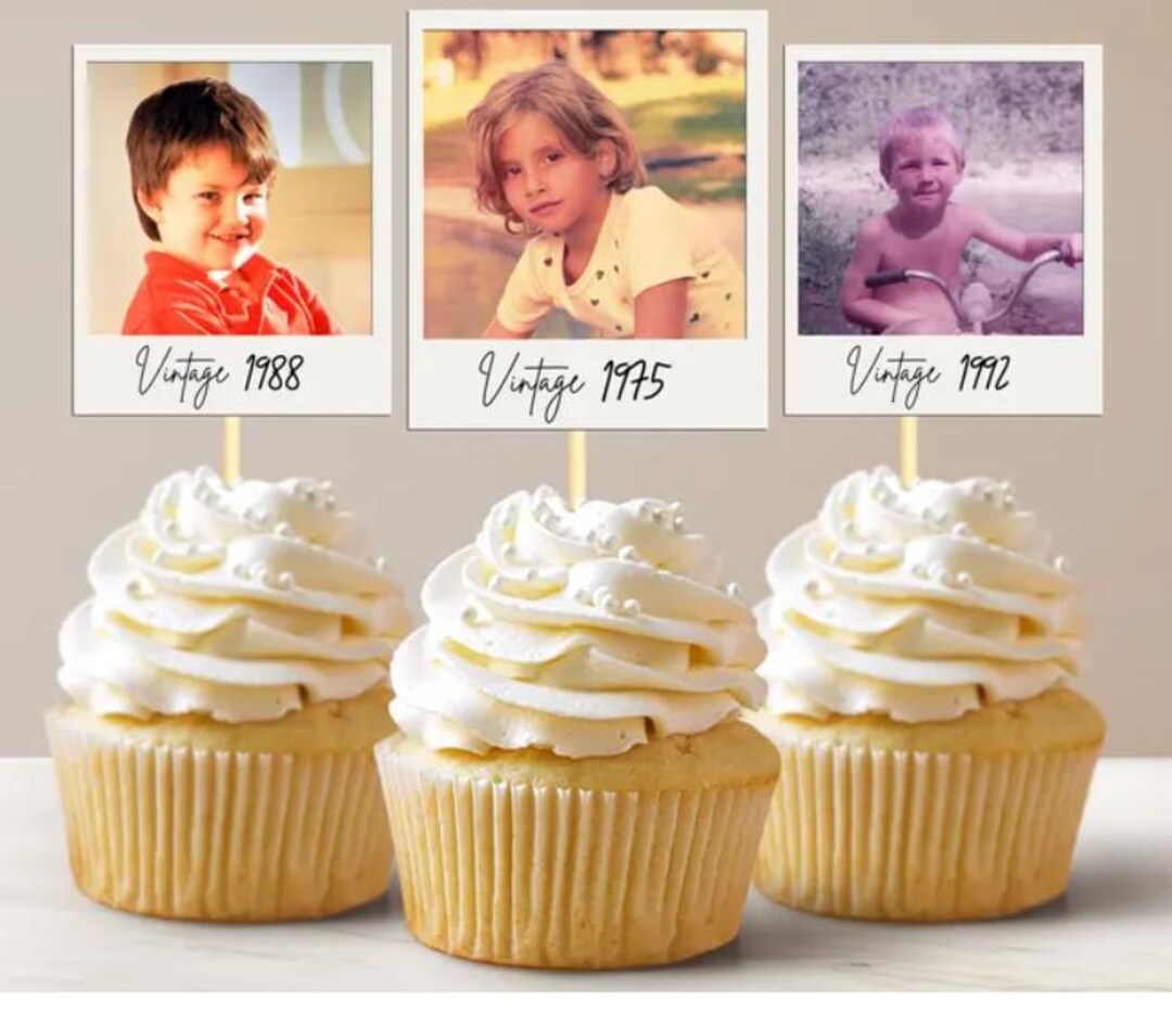 Custom Photo Cake Toppers, Personalized Caketoppers, Personalized 40th ...