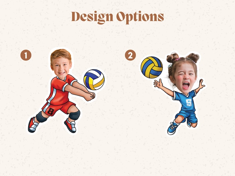 Volleyball Personalized Face Cupcake Toppers Sports Volleyball Party ...