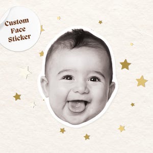 Black and White Sticker Personalized Custom Face Stickers Personalized ...