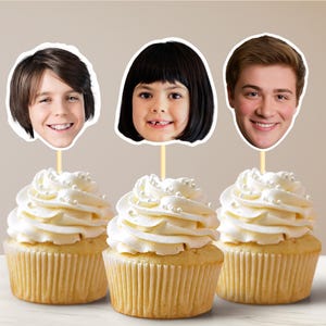 Face Cupcake Topper Baby Face Cupcake Topper Face Topper Cupcake Face ...