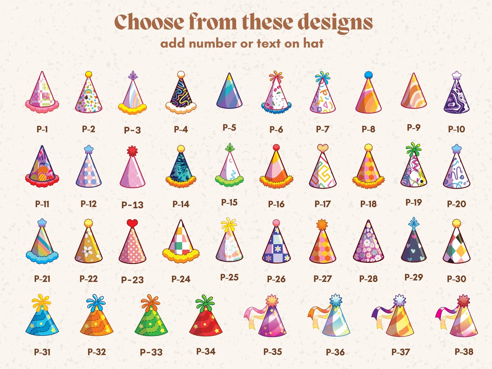 Birthday Hats Personalized Face Cupcake Toppers Party Hats Cupcake ...