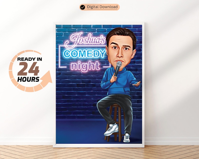 Stand-up Comedian Custom Caricature Stand up Comedian Gift Personalized ...