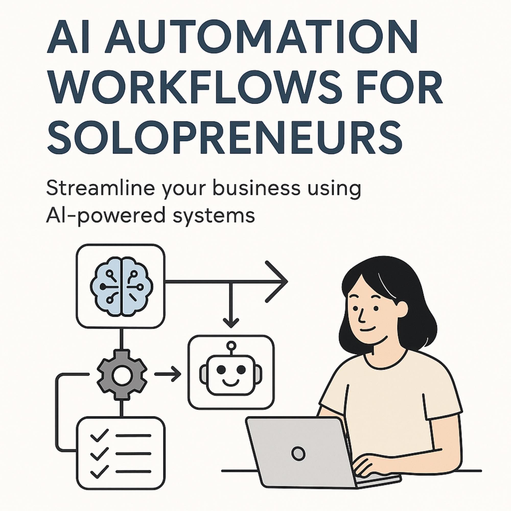 AI Automation Workflows Guide + Productivity Tracker for Solopreneurs - Etsy