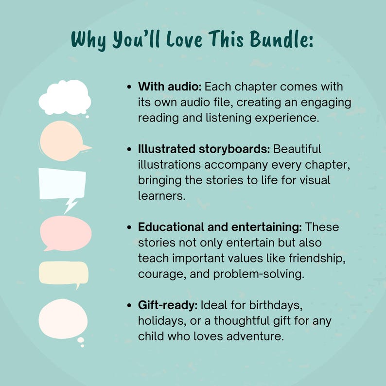 5 Magical Children's Storybooks With Audio (digital Download) - Etsy