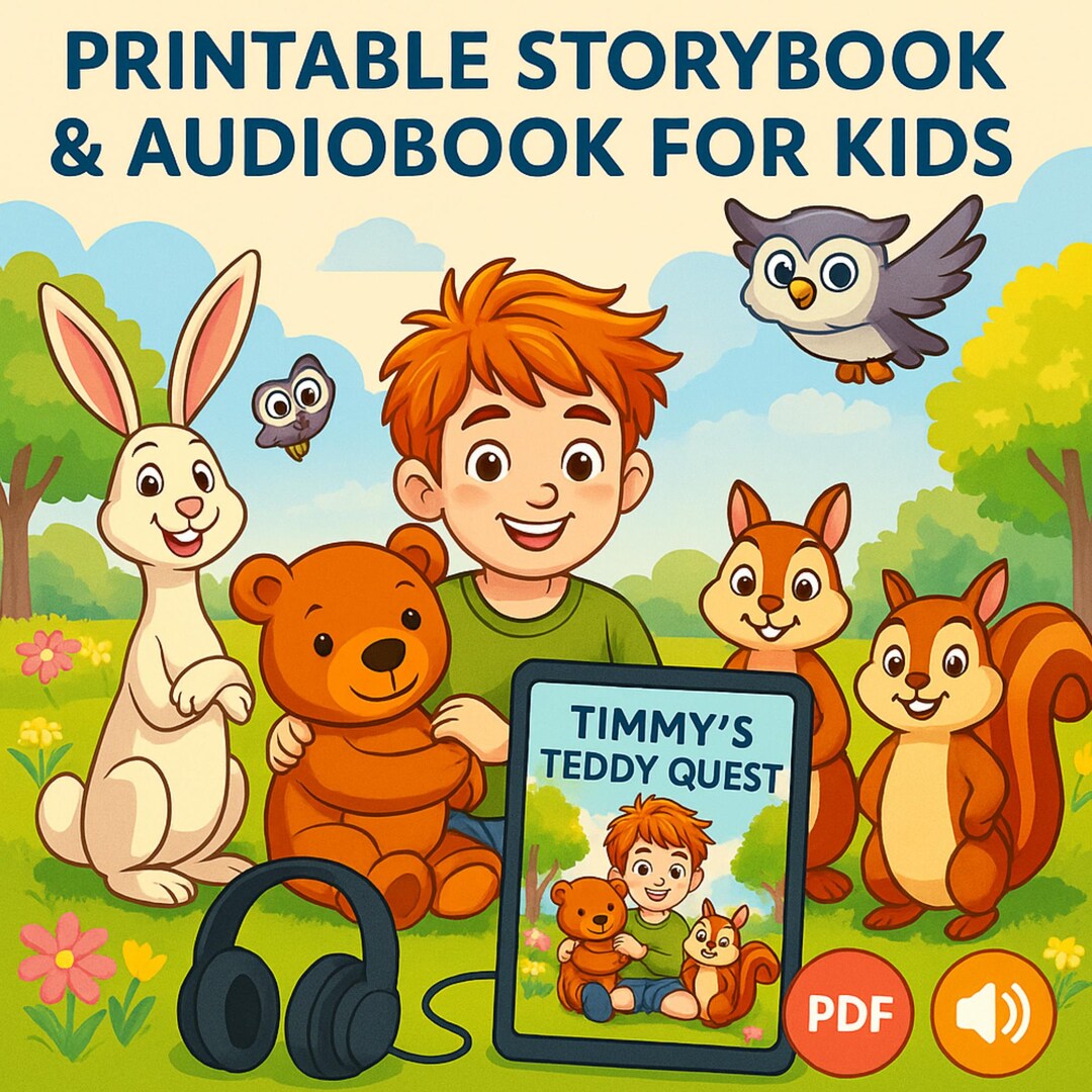 Timmy's Teddy Quest Storybook Bundle: Kids Adventure, PDF & Audiobook ...