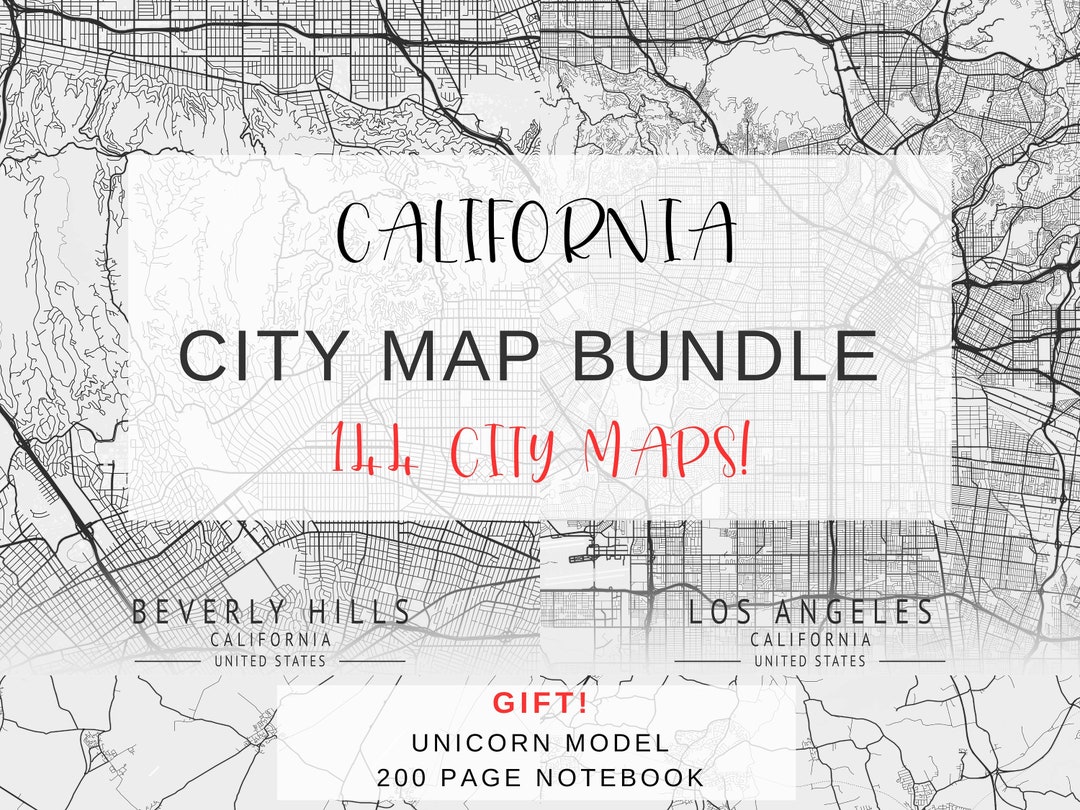 California City Map Art Print Bundle (144 Maps) (digital Download) - Etsy