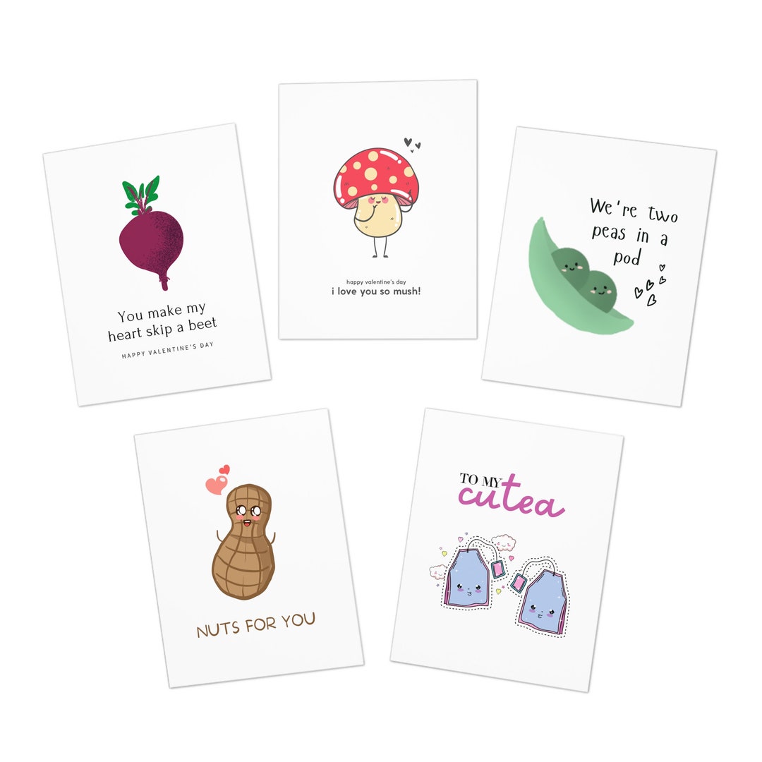 Valentine's Day Card Bundle Love Harvest: 5-pack With Veggie full ...