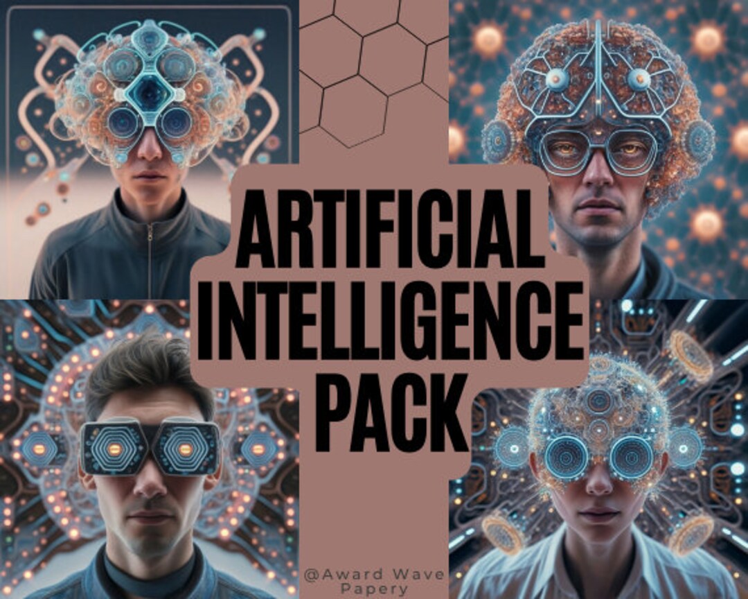 Artificial Intelligence Artisan Digital Art Pack 4 Cybernetic Profile ...