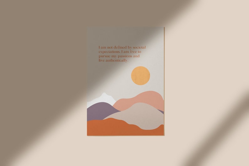 Boho Affirmation Cards Printable Set of 20 Empowering Positive ...