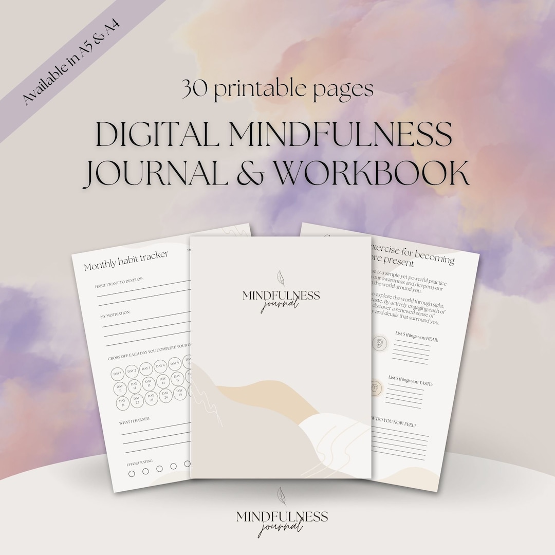 Mindful Gratitude Journal for Mental Health. Wellness Journal ...