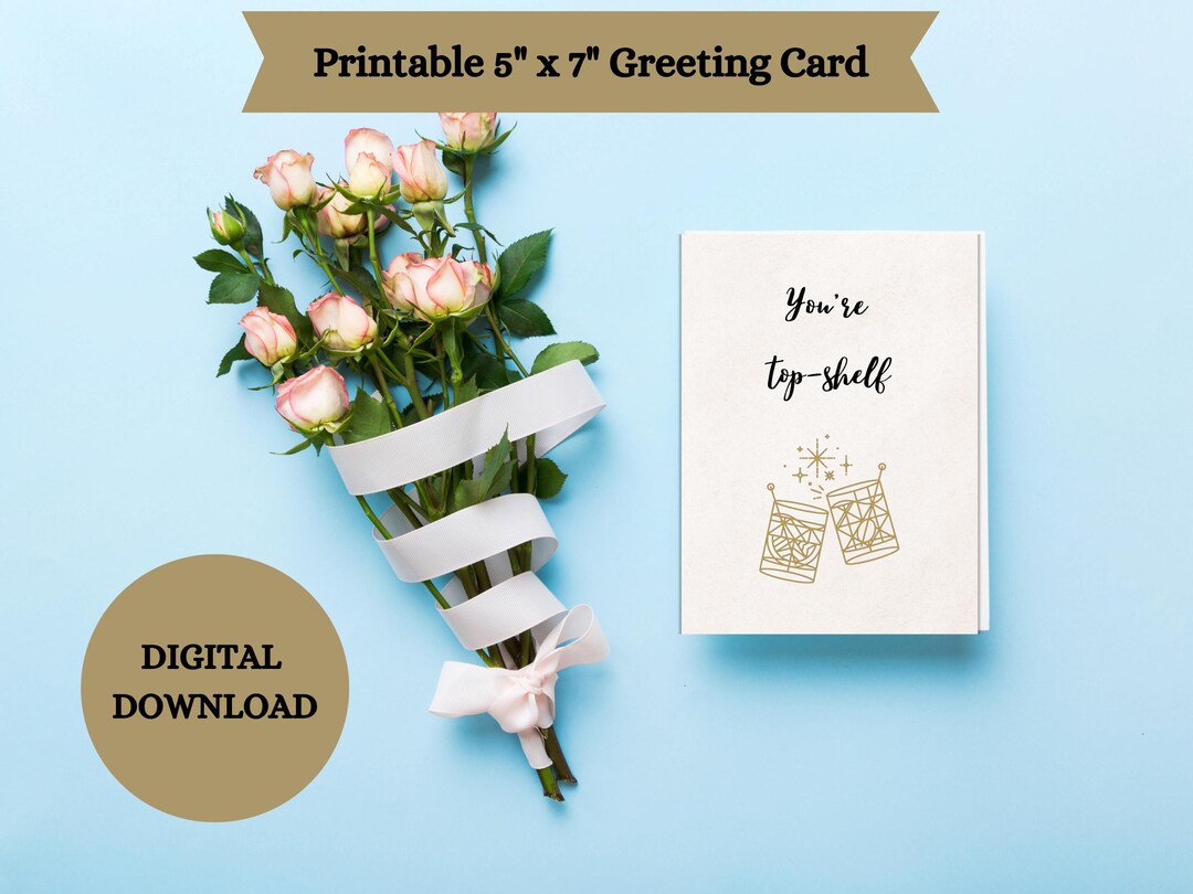 Whiskey Birthday Card, Old Fashioned Cocktail Gifts (digital Download ...