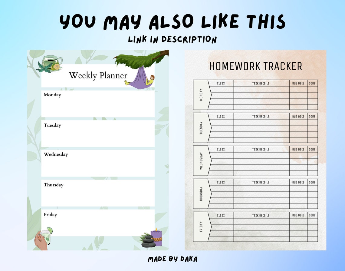 Colorful Kids Chore Chart PDF, Printable & Downloadable, 4 Color ...