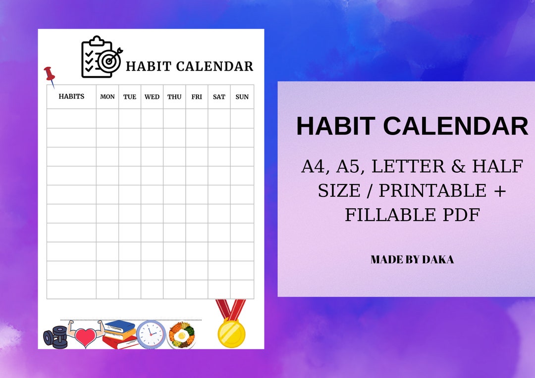 Build a New Habit Planner, 10 Week Habit Tracker Journal, New Routine ...