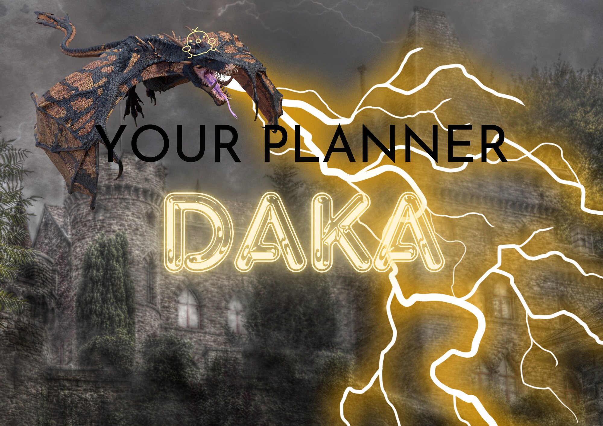 Dragon-themed Weekly Planner PDF, Printable Digital Download, Sizes A4 ...