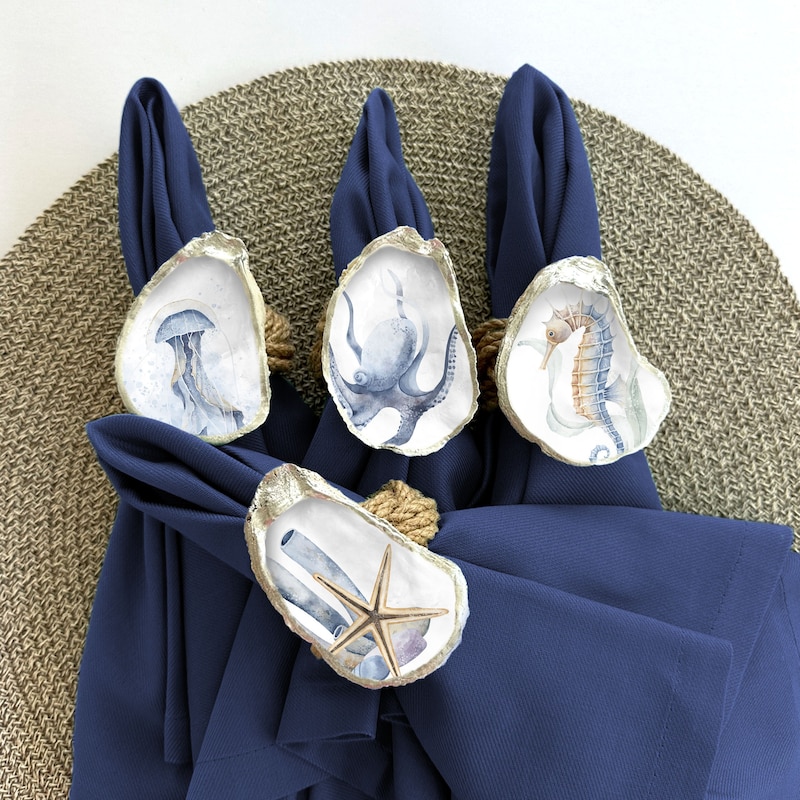 Oyster Shell Napkins Holder - Etsy
