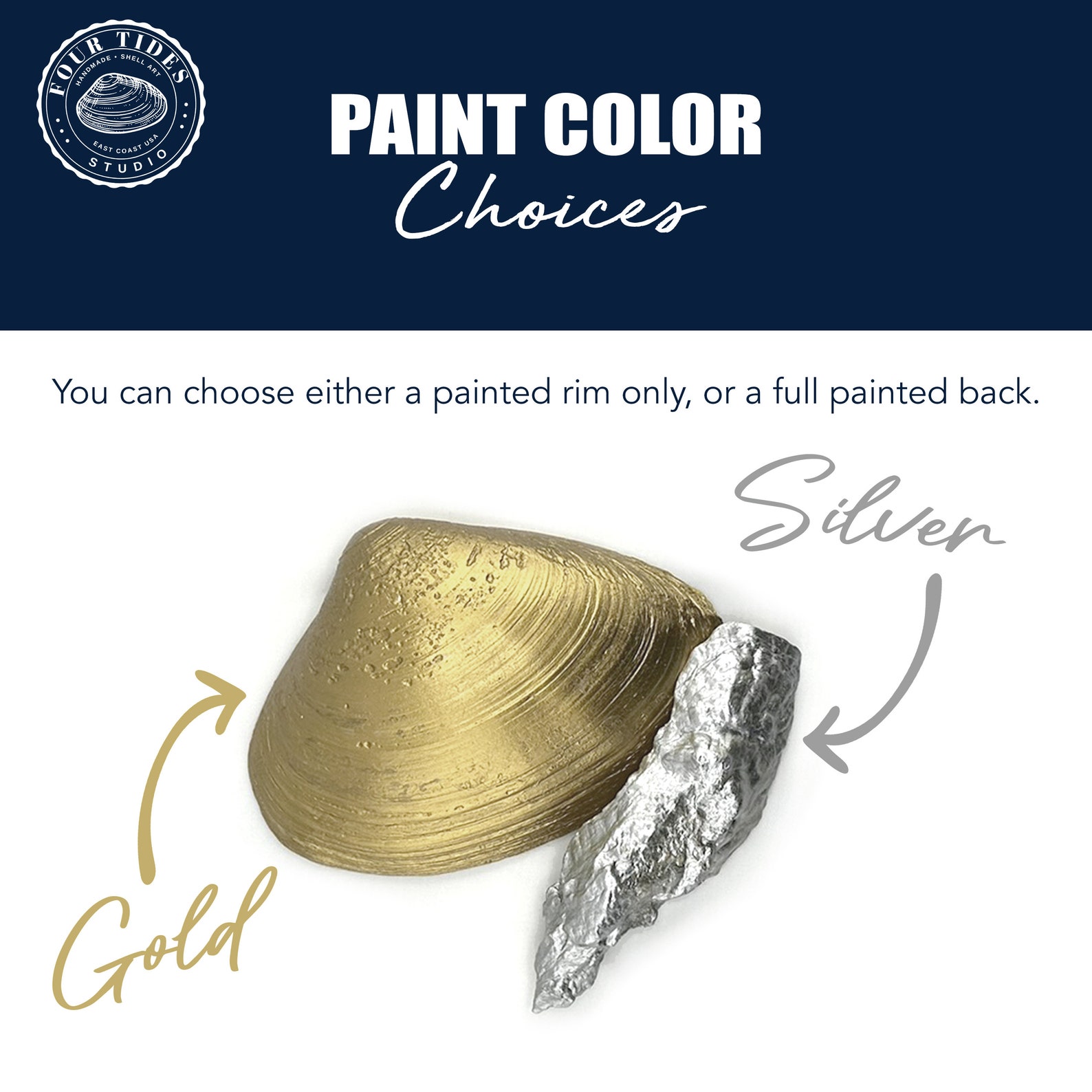 Tropical Sea Turtle Clam Shell Ring Dish With Gold or Silver Gilded ...