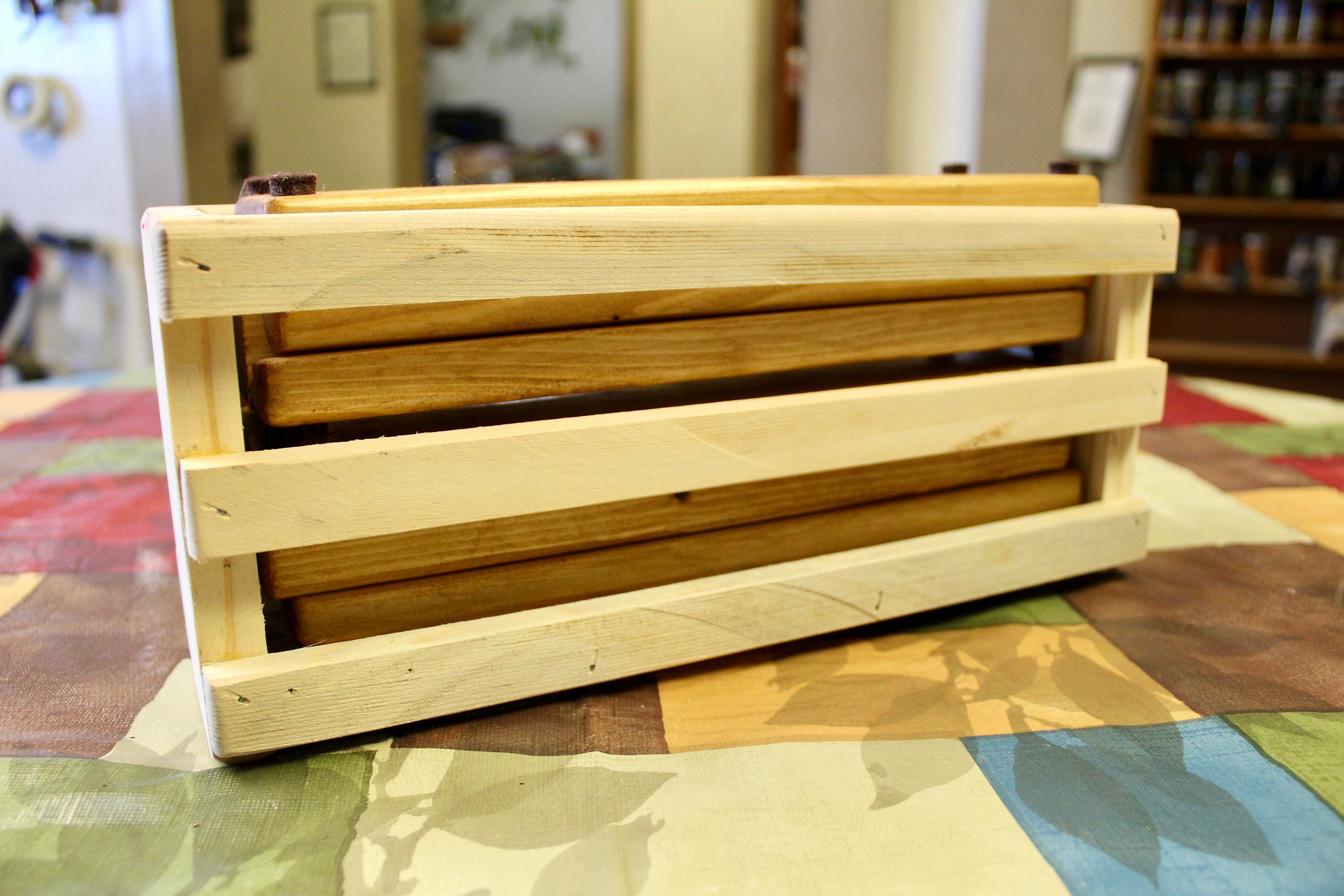 Domino Stands. Set of Four With Wood Storage Crate. - Etsy