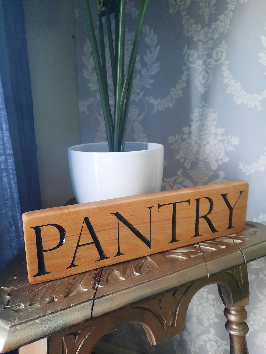 Pantry Sign Carved in Solid Wood and Then Painted - Etsy UK