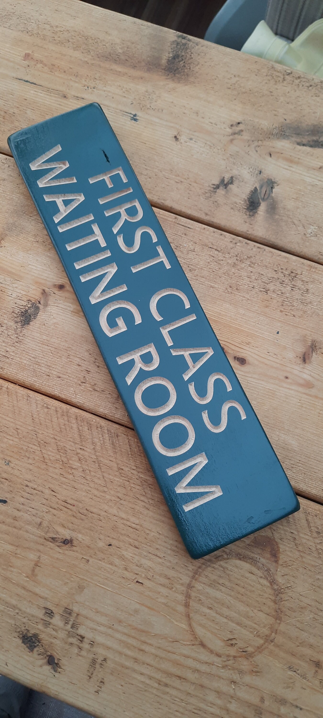 Carved and Painted First Class Waiting Room Sign - Etsy