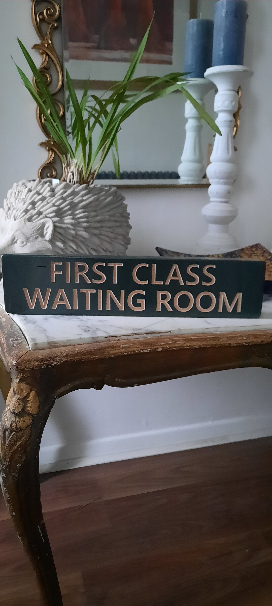 Carved and Painted First Class Waiting Room Sign - Etsy