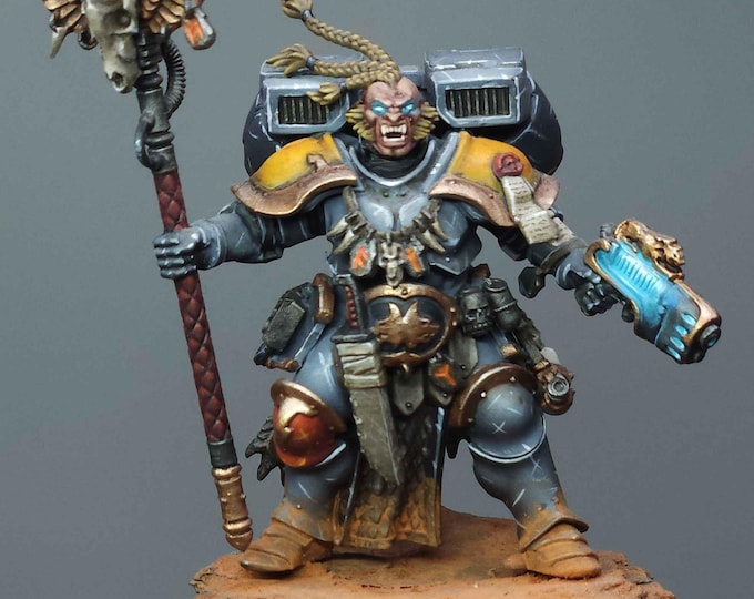 Warhammer40k Space Wolves : Wolf Priest With Jump Pack Conversion Well ...