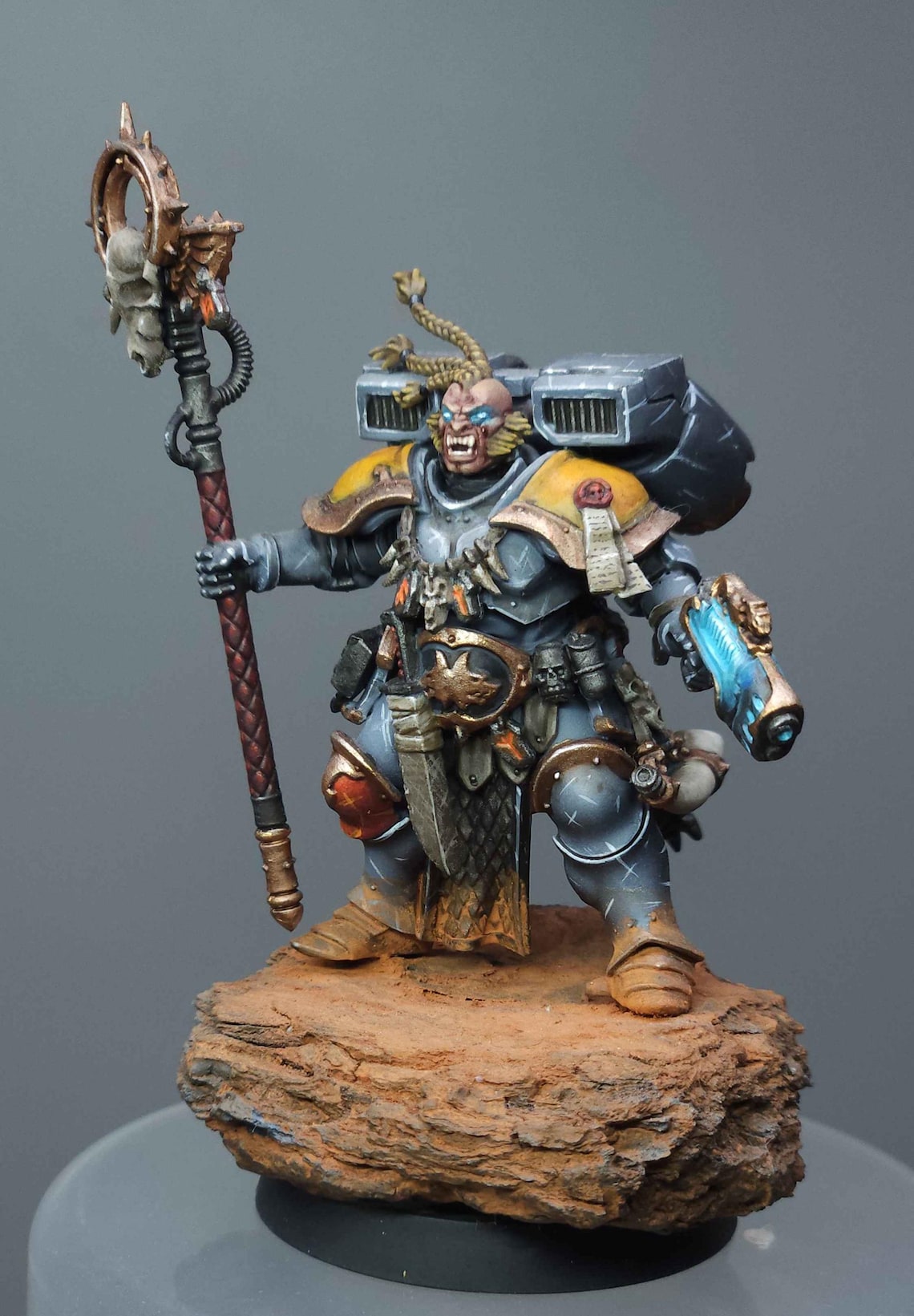 Warhammer40k Space Wolves : Wolf Priest With Jump Pack Conversion Well Painted - Etsy