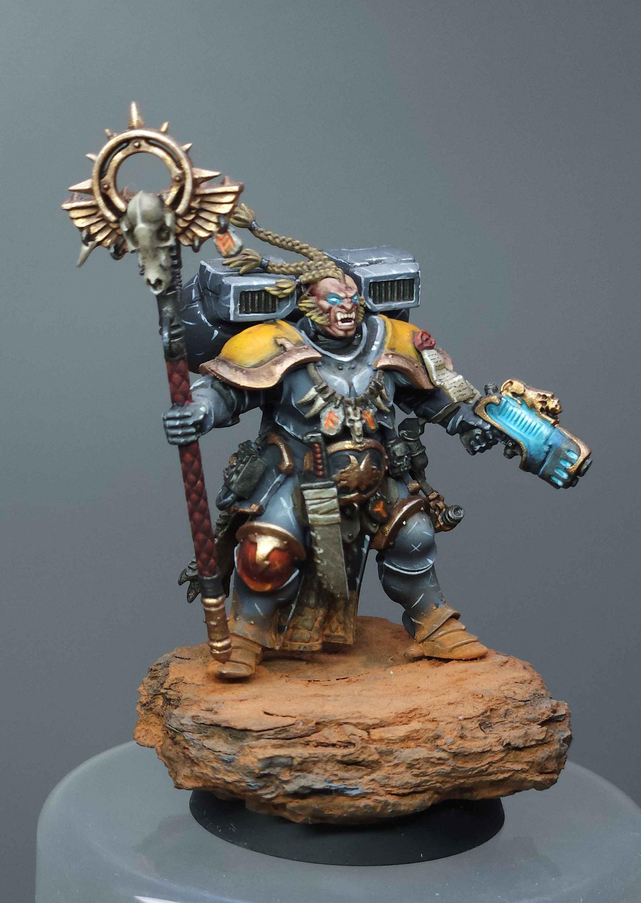 Warhammer40k Space Wolves : Wolf Priest With Jump Pack Conversion Well ...