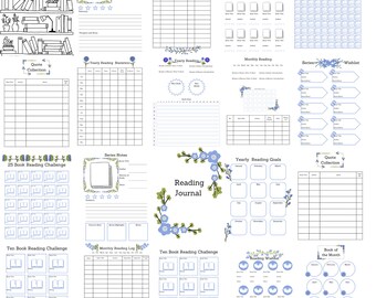 Book Log With a Monthly Reading Tracker - Etsy