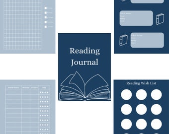 Printable Reading Journal Cover - Etsy