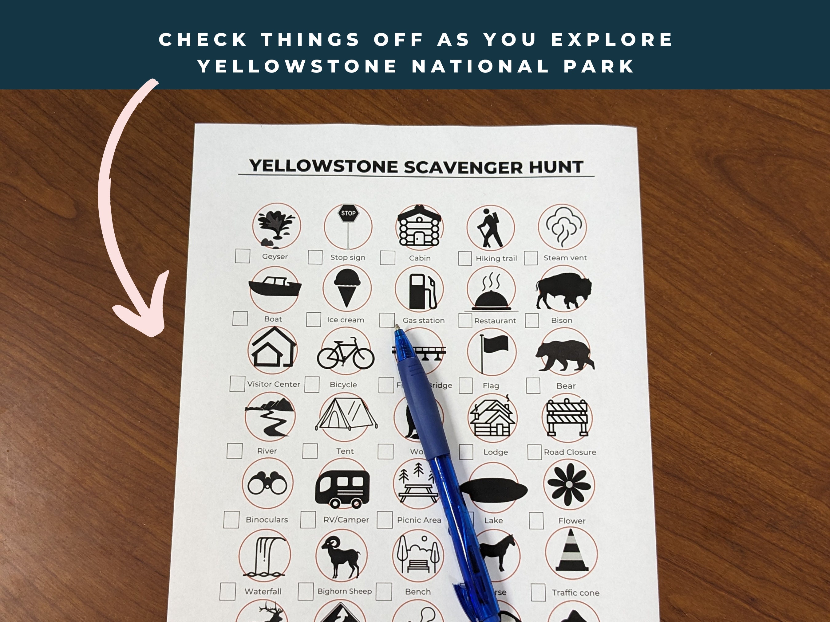 Printable Yellowstone National Park Scavenger Hunt | Printable Travel ...