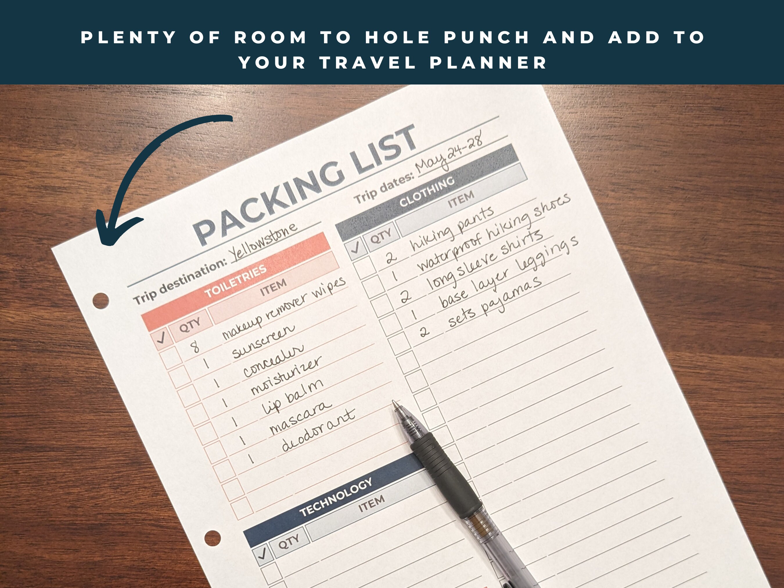 Printable Travel Packing List | Blank Printable Packing Checklist | US ...