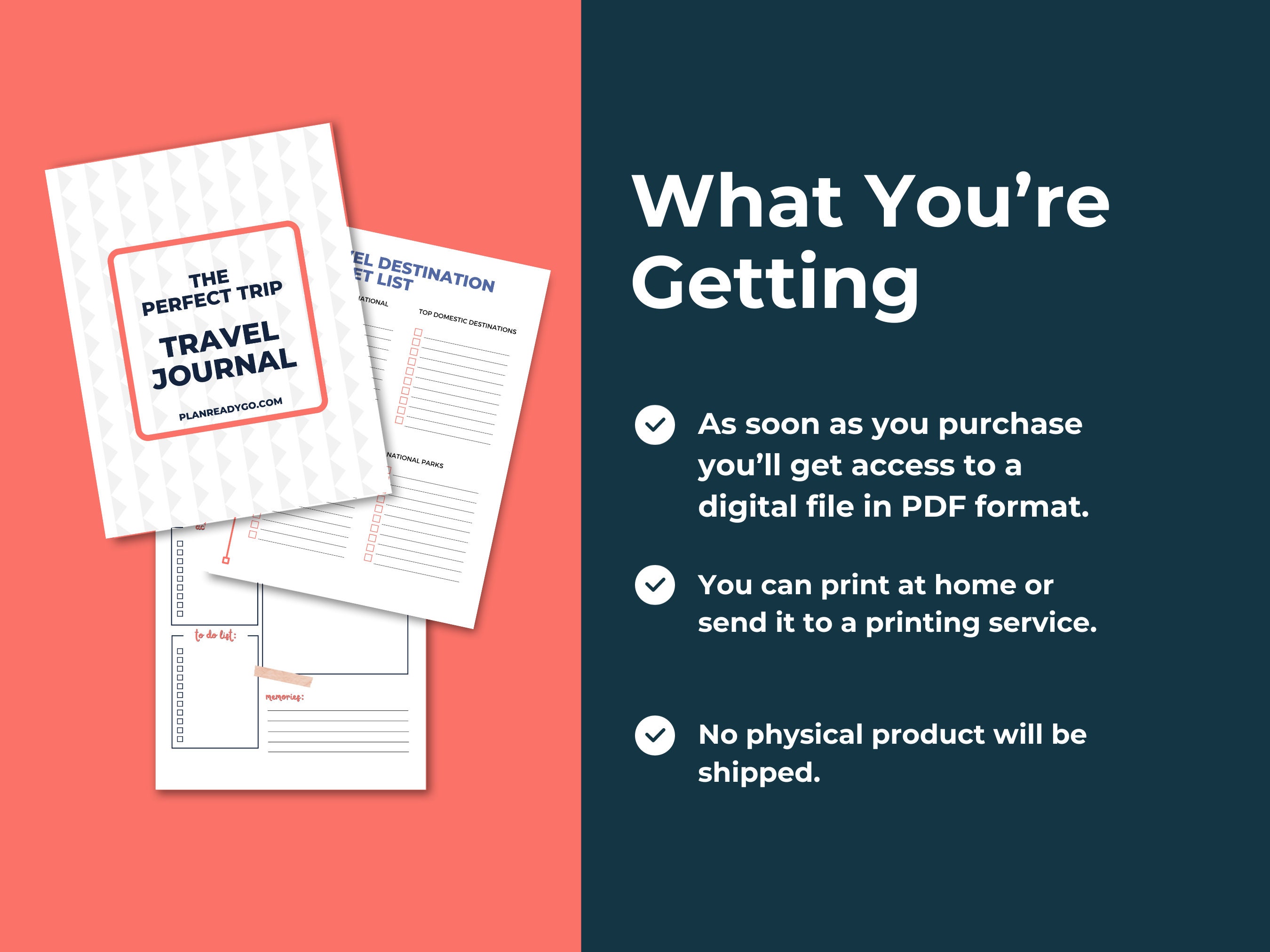 Travel Journal Printable, Travel Diary PDF, Digital Travel Journal ...