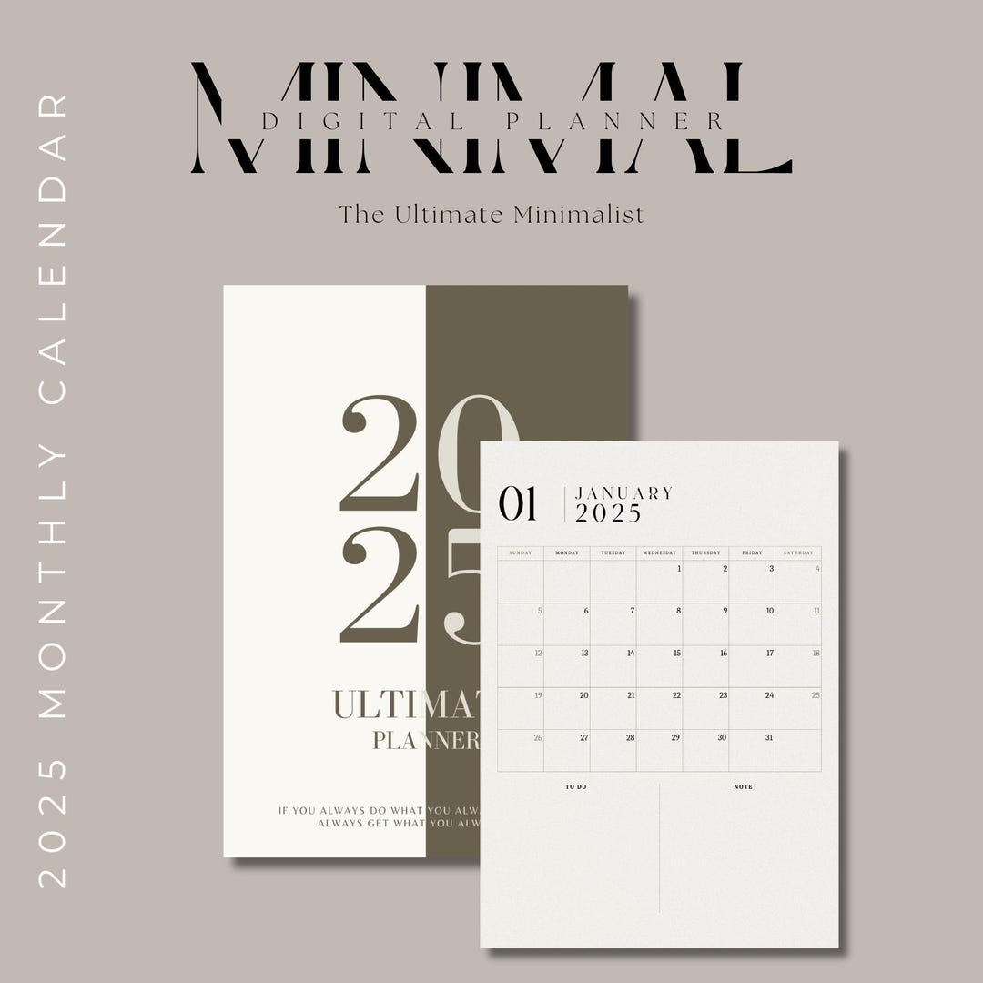 2025 Ultimate Year Planner Cream Classic Vintage - Etsy