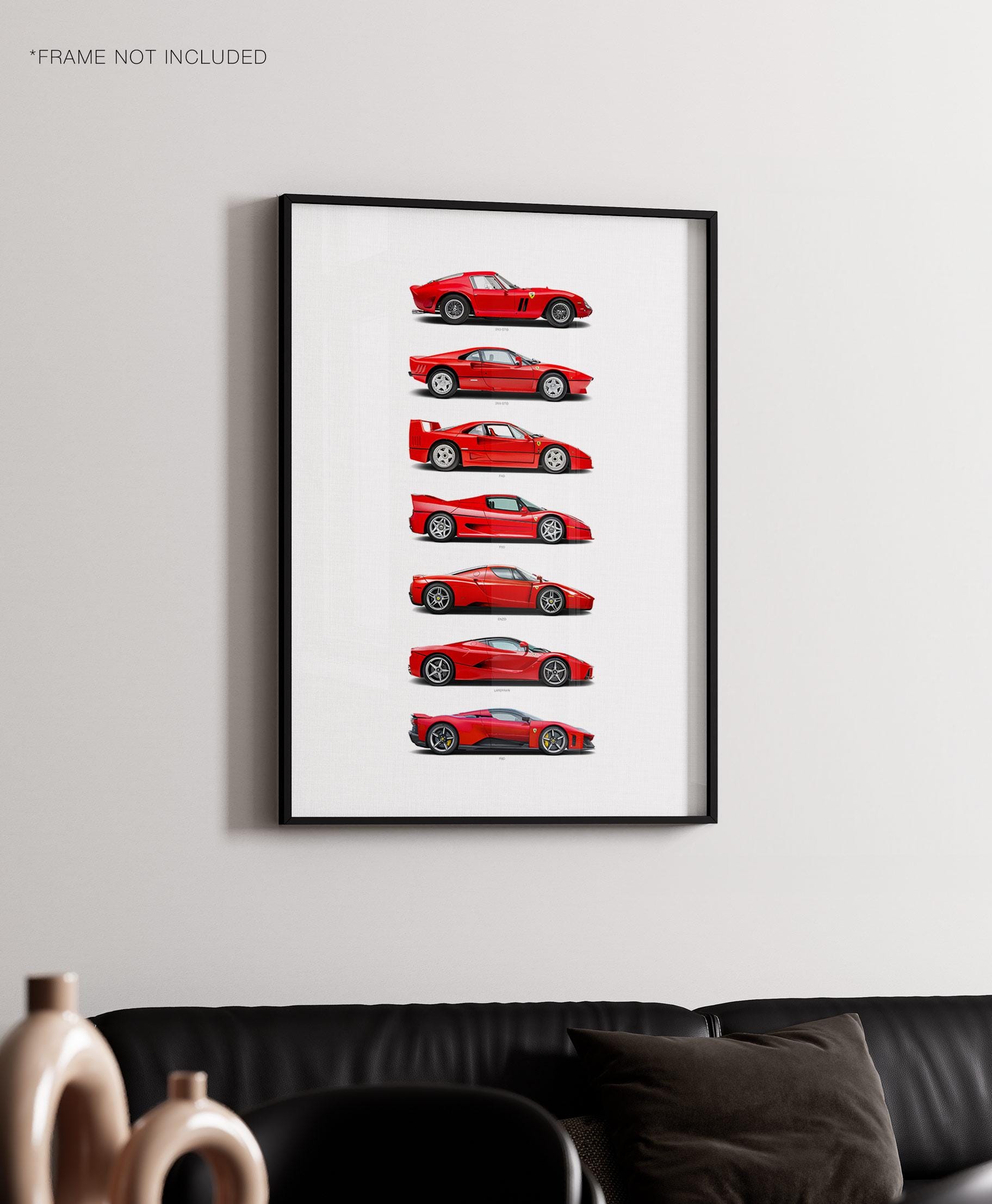 Ferrari Supercars: 250 GTO - F80 | Car Poster Print | Automotive Wall ...
